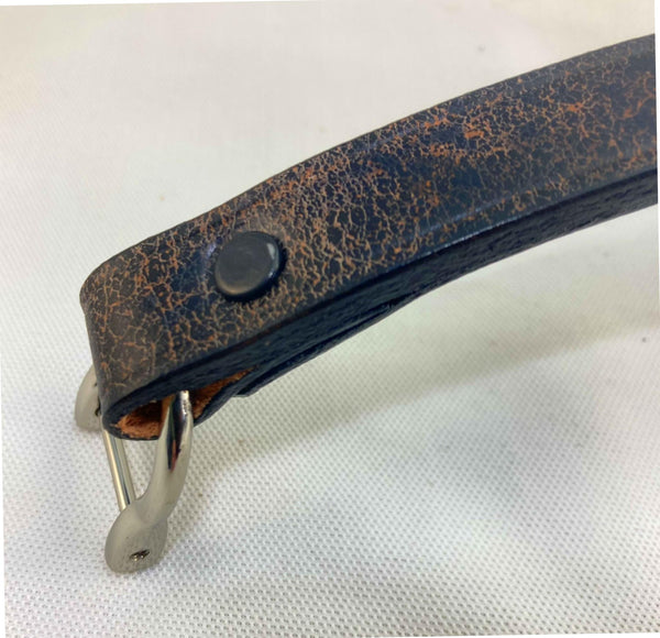 Antique Black Leather Replacement Handle Luggage Briefcase Instrument ...