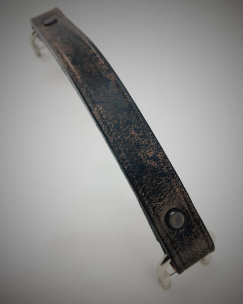 Antique Black Leather Replacement Handle Luggage Briefcase Instrument ...